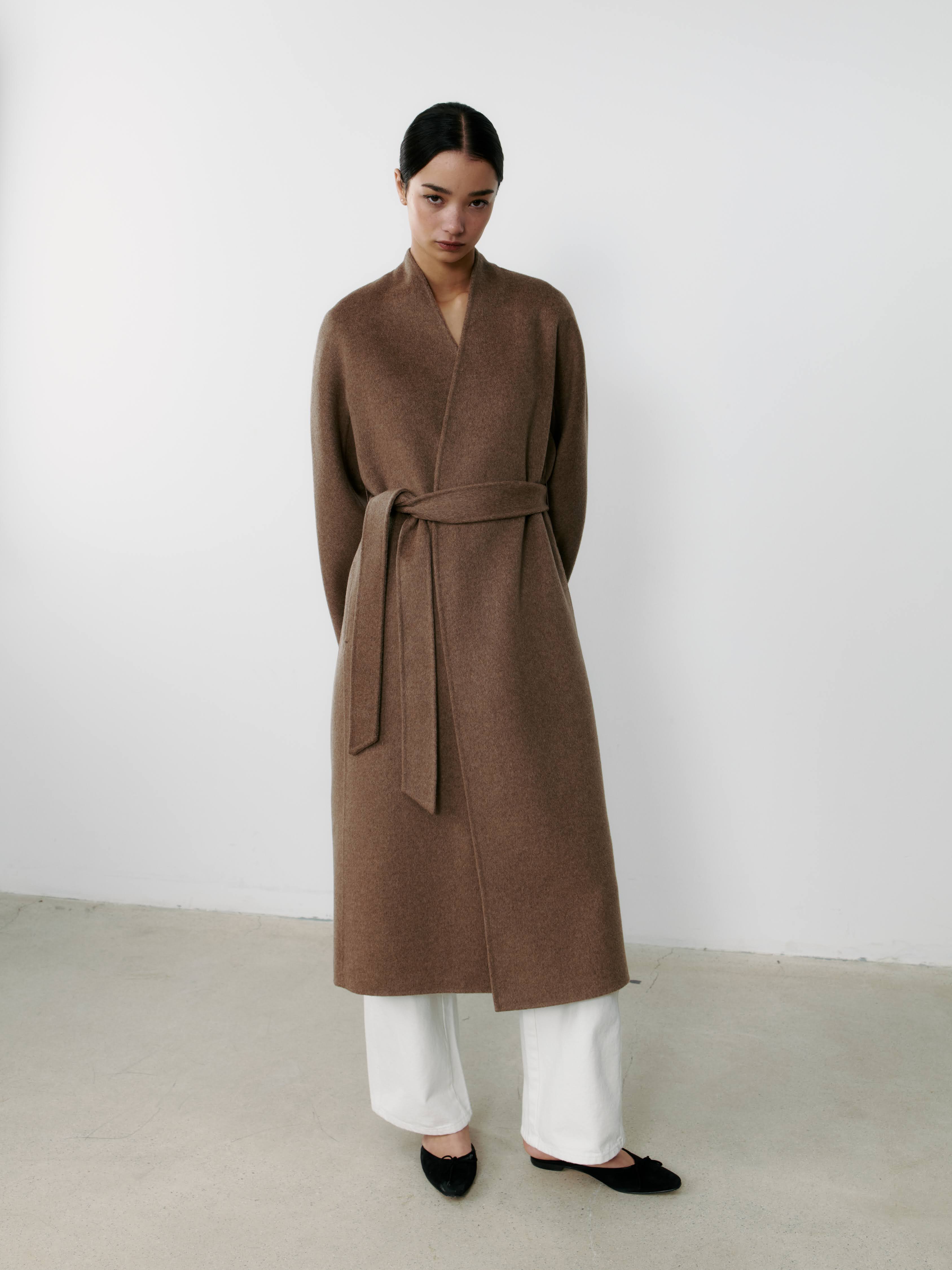 THE MODERN COAT - CHOCOLATE MELANGE – THE CURATED